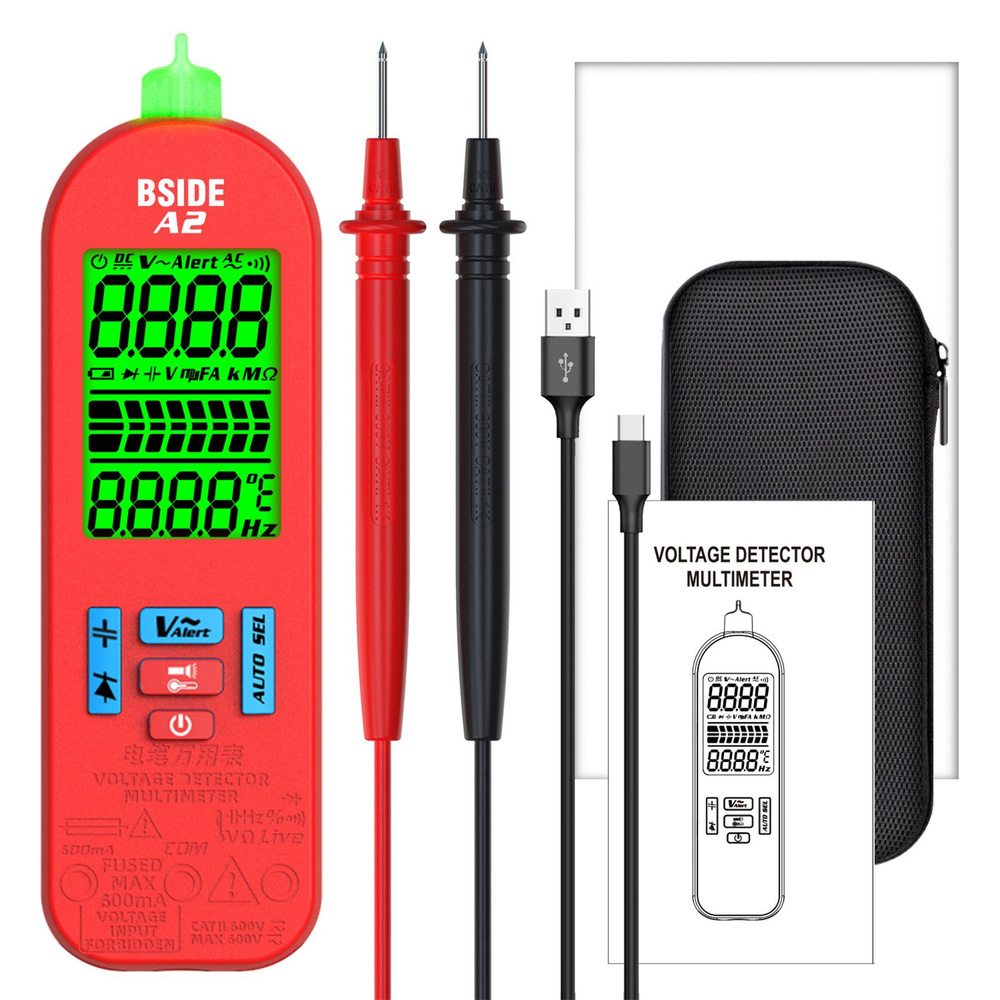 мультиметр,BSIDE A2 Mini Smart Digital Multimeter Auto Range 5999 ...