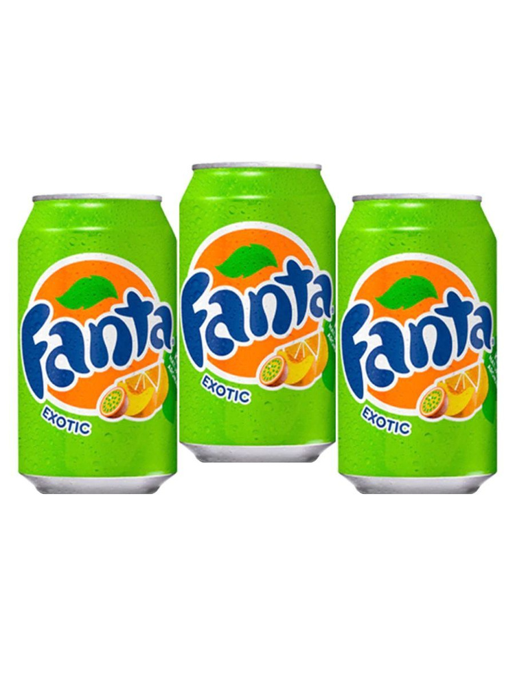 Газированный напиток Fanta Exotic 330мл х 3шт - купить с доставкой по ...