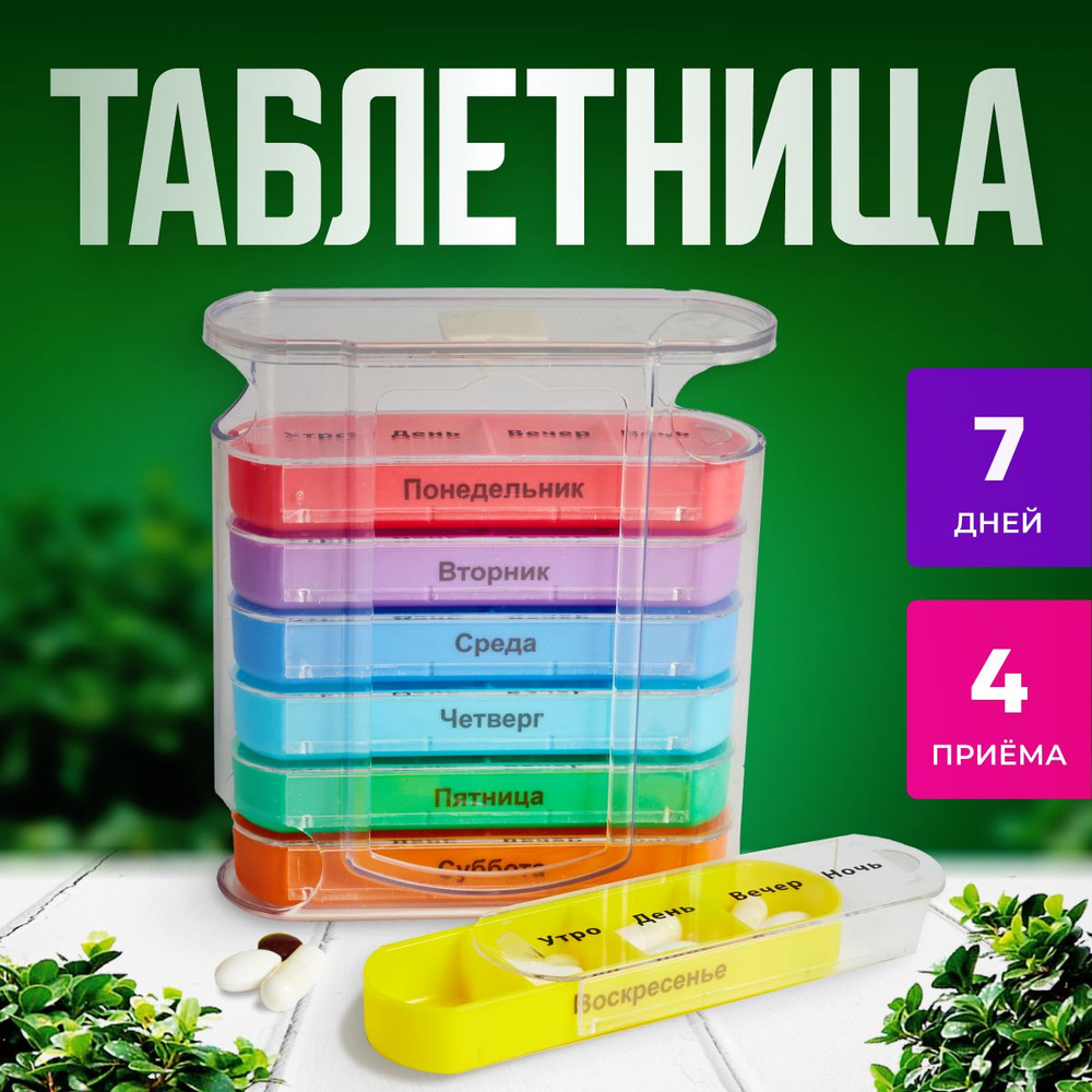 Таблетница, органайзер, контейнер и бокс для лекарств, таблеток ...