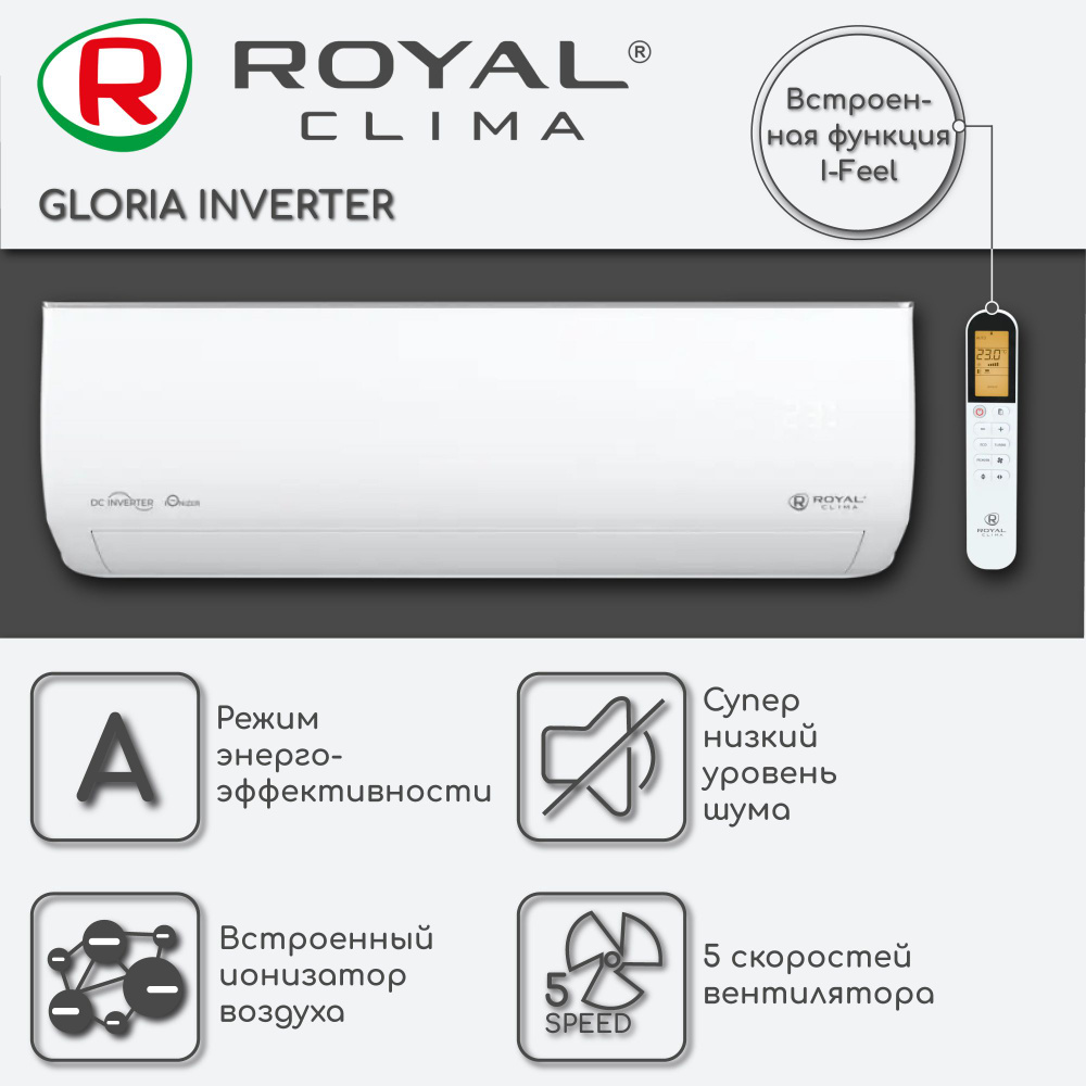 Сплит система кондиционер воздуха для дома настенный инверторный Royal ...