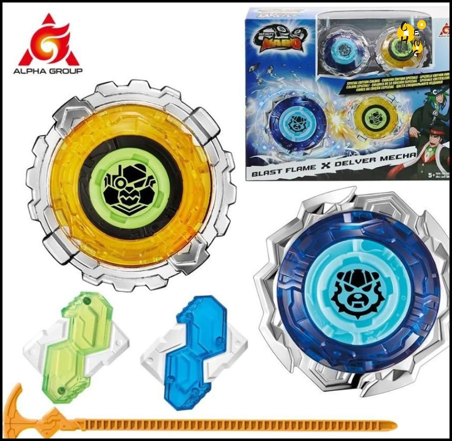Инфинити Надо. Набор волчков 2 в 1. BlastFlame and Delver Mecha ...