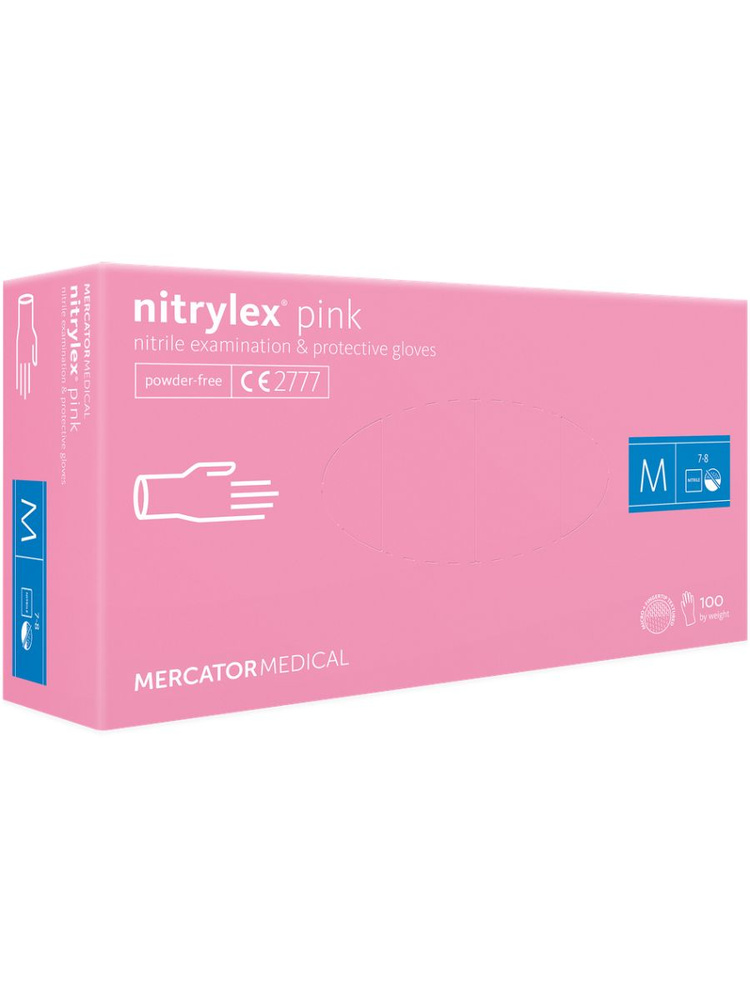 Перчатки медицинские Mercator Medical, розовый - купить с доставкой по ...