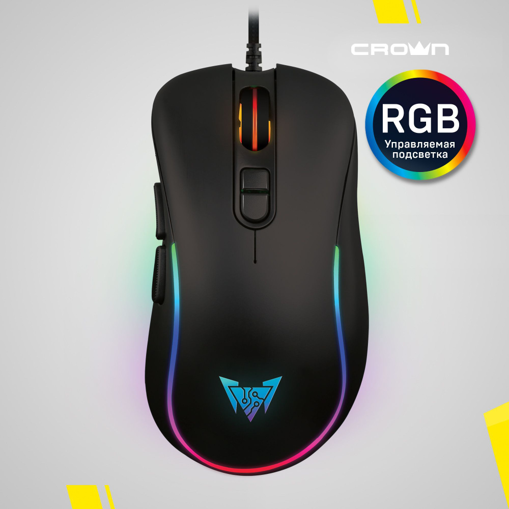 Игровая мышь проводная Crown Micro CMGM-902, черный - купить по ...