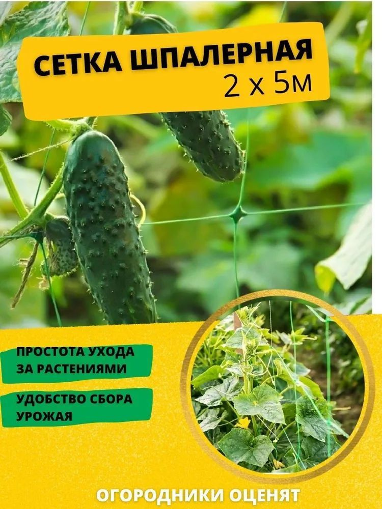 Сетка шпалерная для огурцов, гороха, винограда / Садовая сетка - купить ...