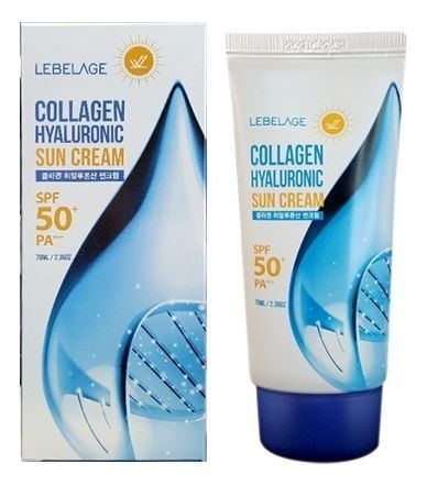 LEBELAGE Крем для лица и тела солнезащитный COLLAGEN HYALURONIC SUN ...