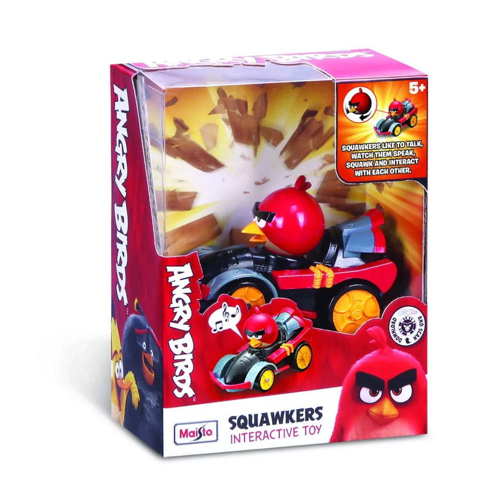 Интерактивная игрушка Angry Birds Squawkers со звуком, красный комбо ...
