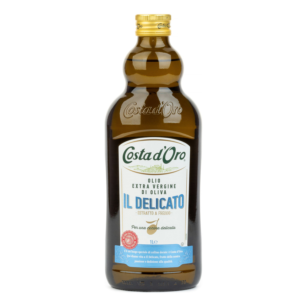 Масло оливковое Costa d'Oro нерафинированное Экстра Il Delicato, 1л ...
