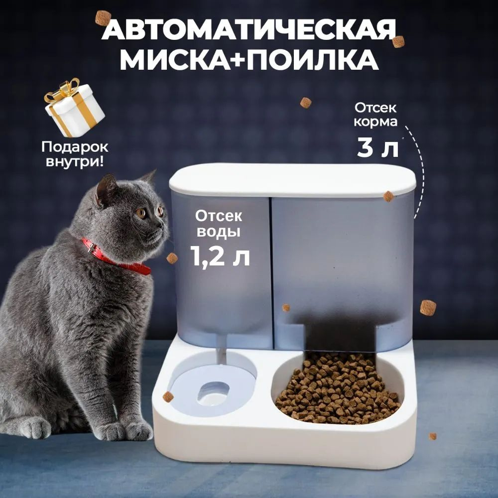 Автокормушка / Автопоилка / Кормушка и поилка для кошек и собак ...
