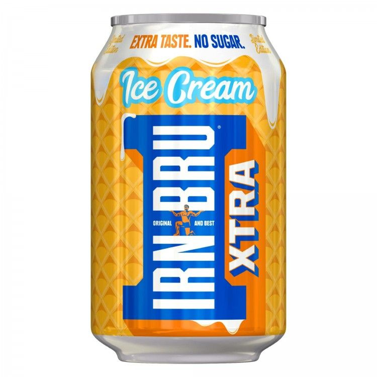 Газированный напиток из Шотландии, IRN-BRU Xtra Ice Cream NO SUGAR (МОРОЖЕНОЕ) (Великобритания ...