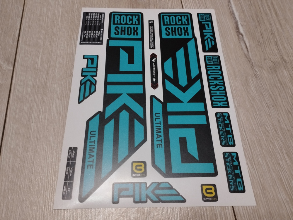 Rock shox pike 2021 ultimate наклейки для велосипеда на вилку, rockshox ...