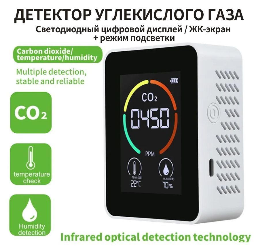 портативный детектор углекислого газа оборудование для контроля ...