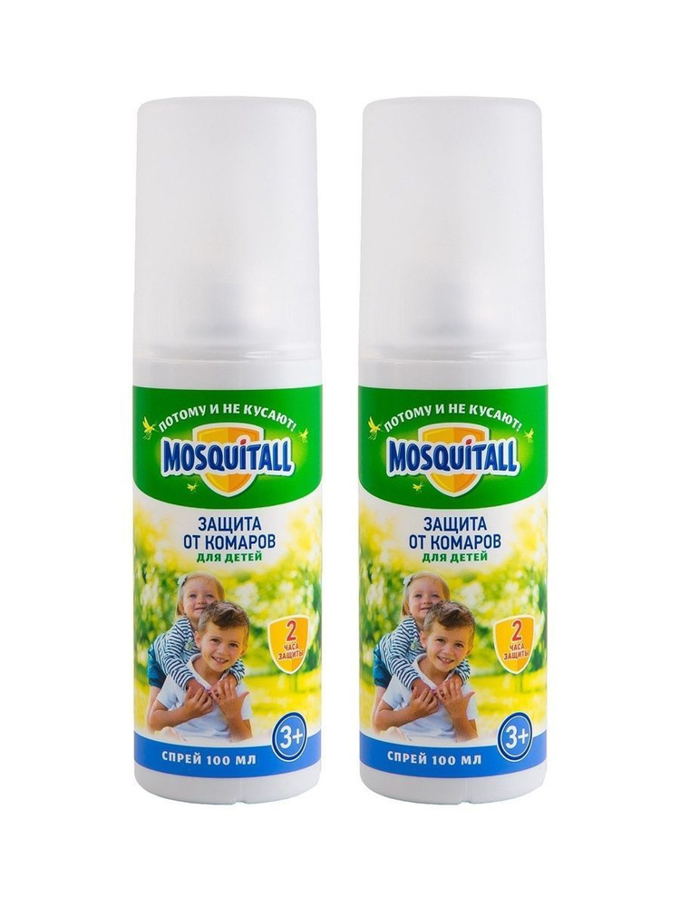 Mosquitall Нежная защита спрей от комаров для детей 100мл, 2 шт ...