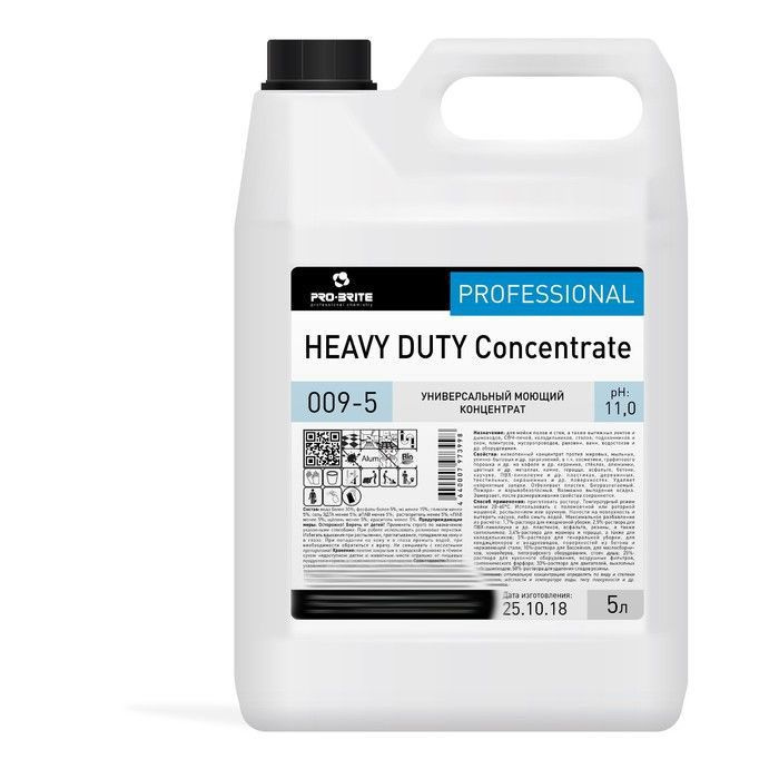 PRO-BRITE, Моющий концентрат Heavy Duty Concentrate, 5 литров - купить ...