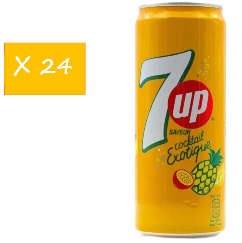 Напиток газированный 7 UP (Севен Ап) Экзотический коктейль 0,33 л х 24 ...