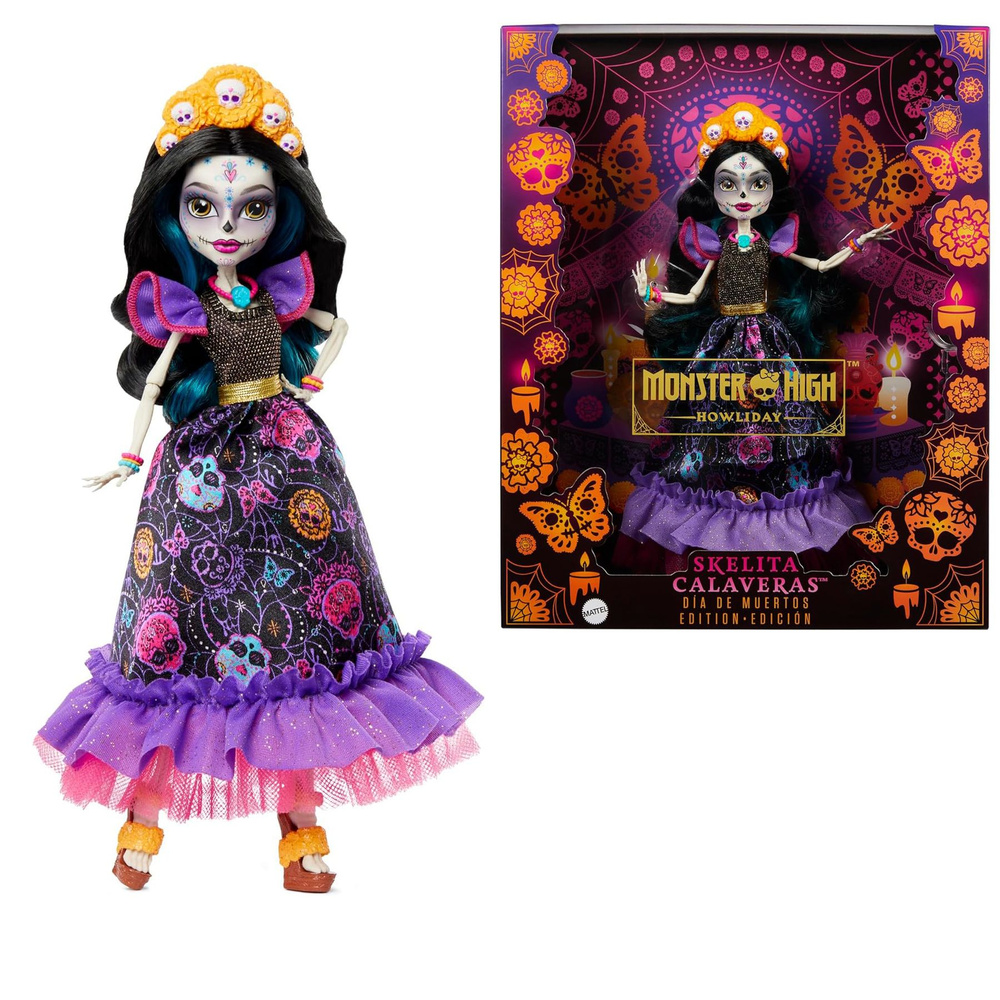 Кукла Monster High Skelita Calaveras Da De Muertos, 2023 г. - купить с доставкой по выгодным ...