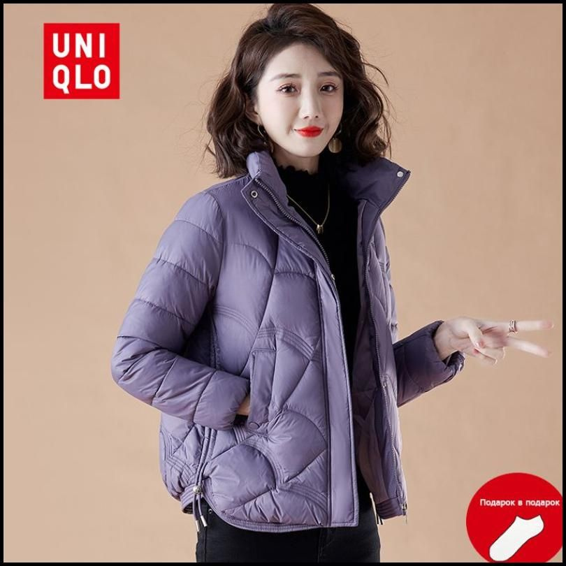 Пальто Uniqlo, Зима, размер 44, цвет фиолетовый, Полиэстер - купить по выгодной цене в интернет ...