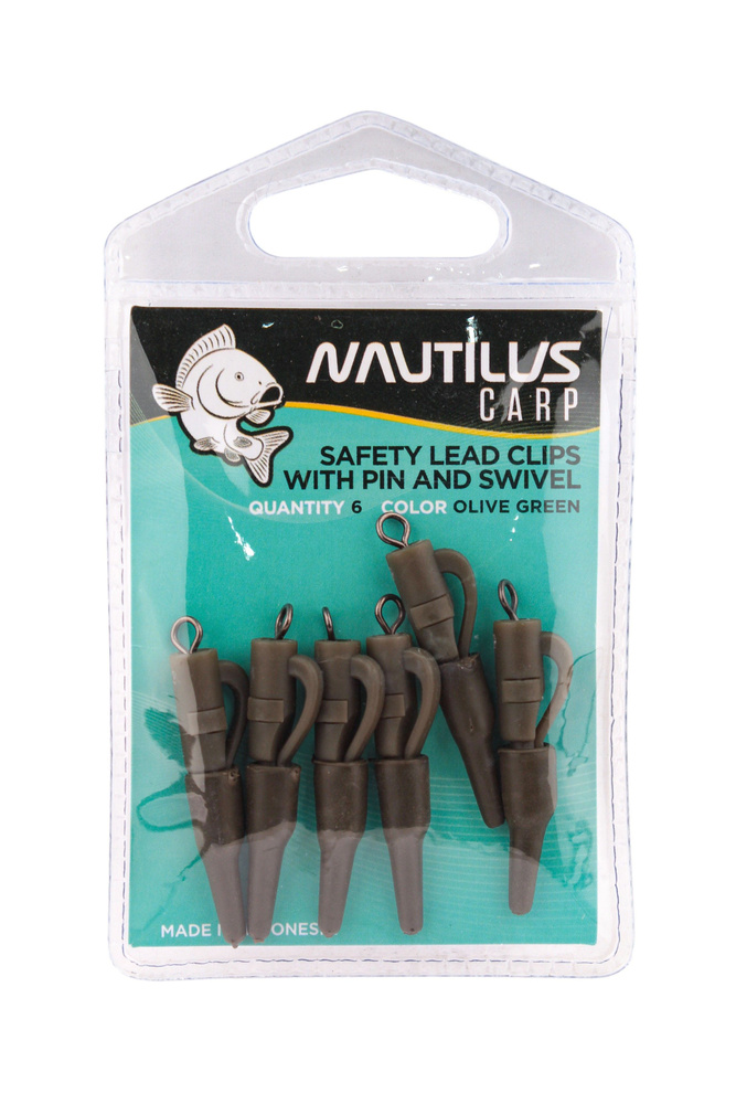 Клипса безопасная Nautilus Safety Lead Clips With Pin and Swivel - купить по выгодной цене в ...