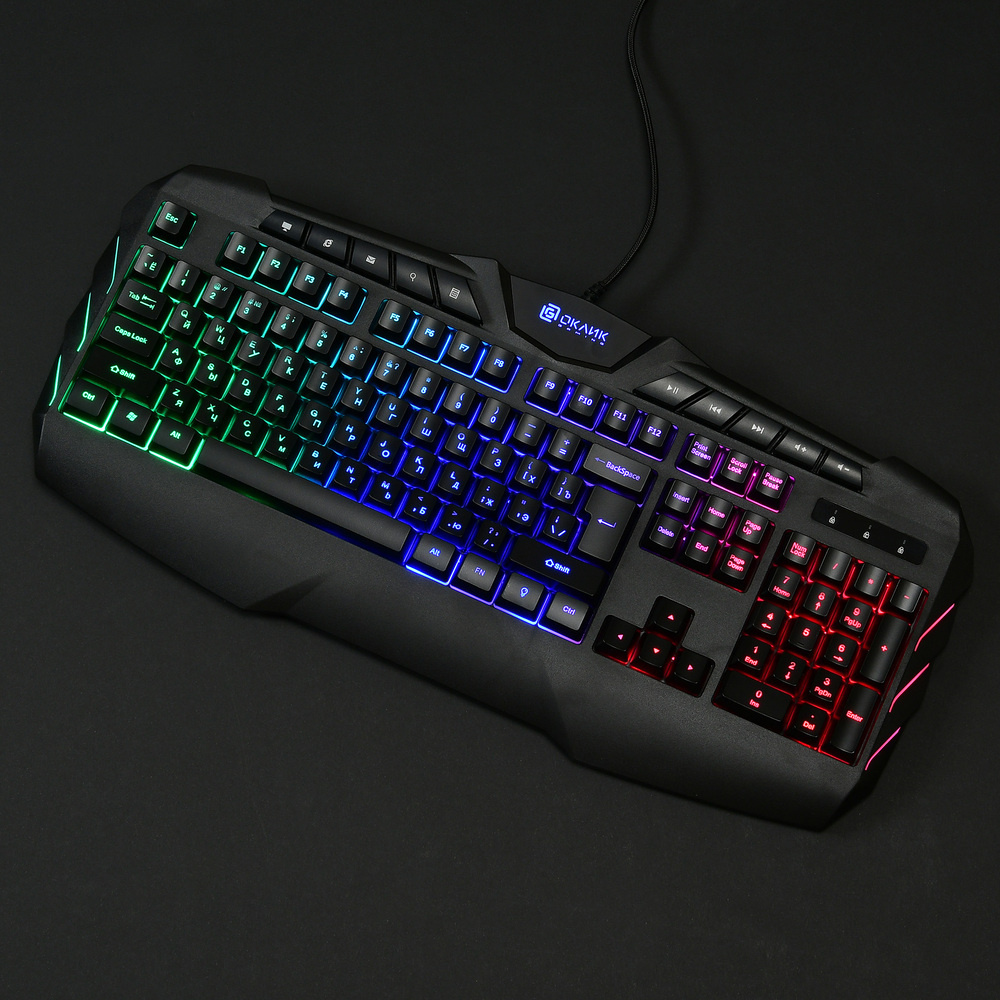 Мембранная клавиатура OKLICK 777G PSYCHO черный USB Multimedia for ...