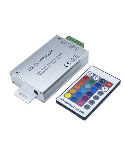 Контроллер для светодиодной ленты RGB 24A RF (12V-24V, 288W-576W) с ...