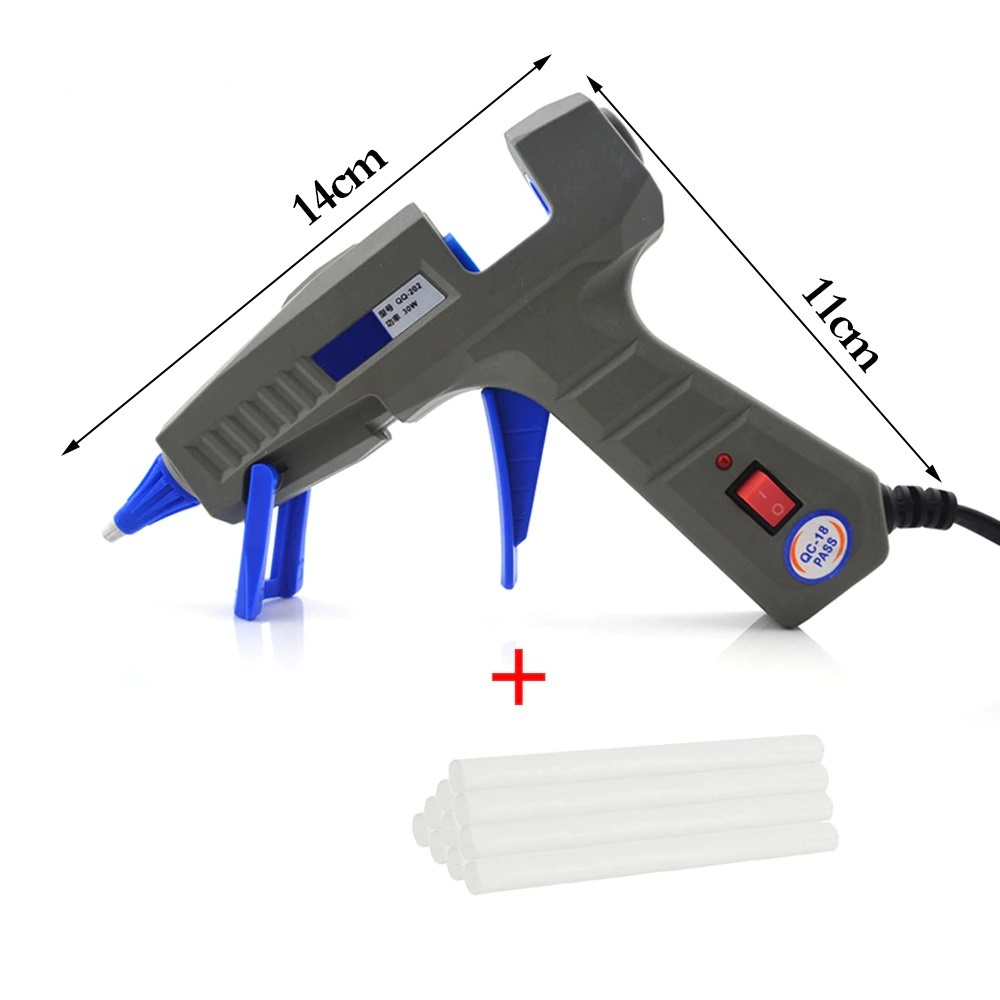 Пистолет для горячего клея, 7 мм, 30 Ватт со стержнями клеевыми длина ...