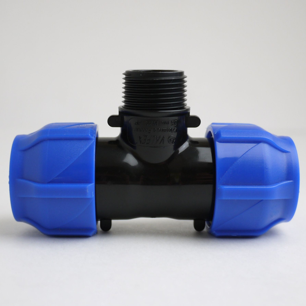 ПНД Тройник переходной разборный VALFEX 25 - 3/4" - 25 наружняя резьба ...