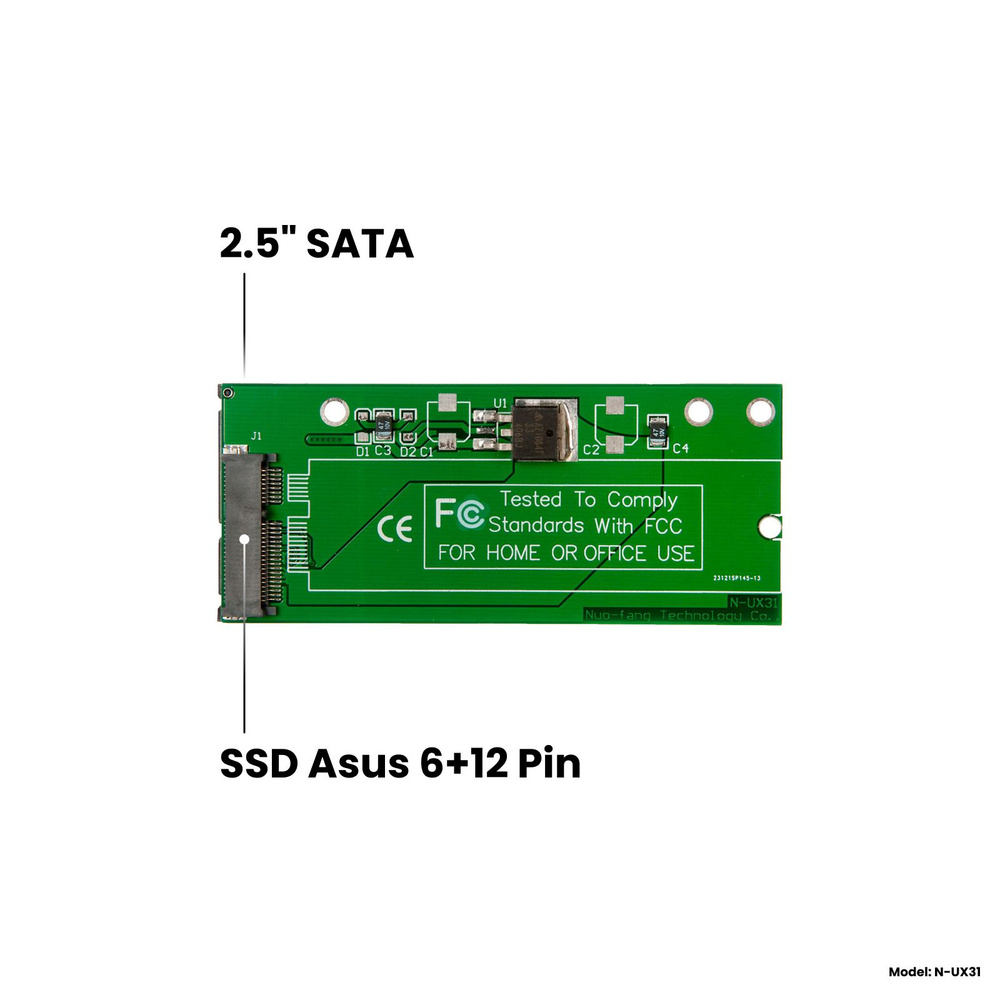 Адаптер-переходник для установки накопителя Asus SSD 6+12 Pin UX21/UX31 ...
