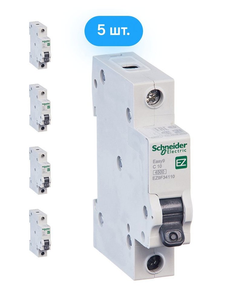 Купить Автоматический выключатель Schneider Electric Easy9 1P 10А ...