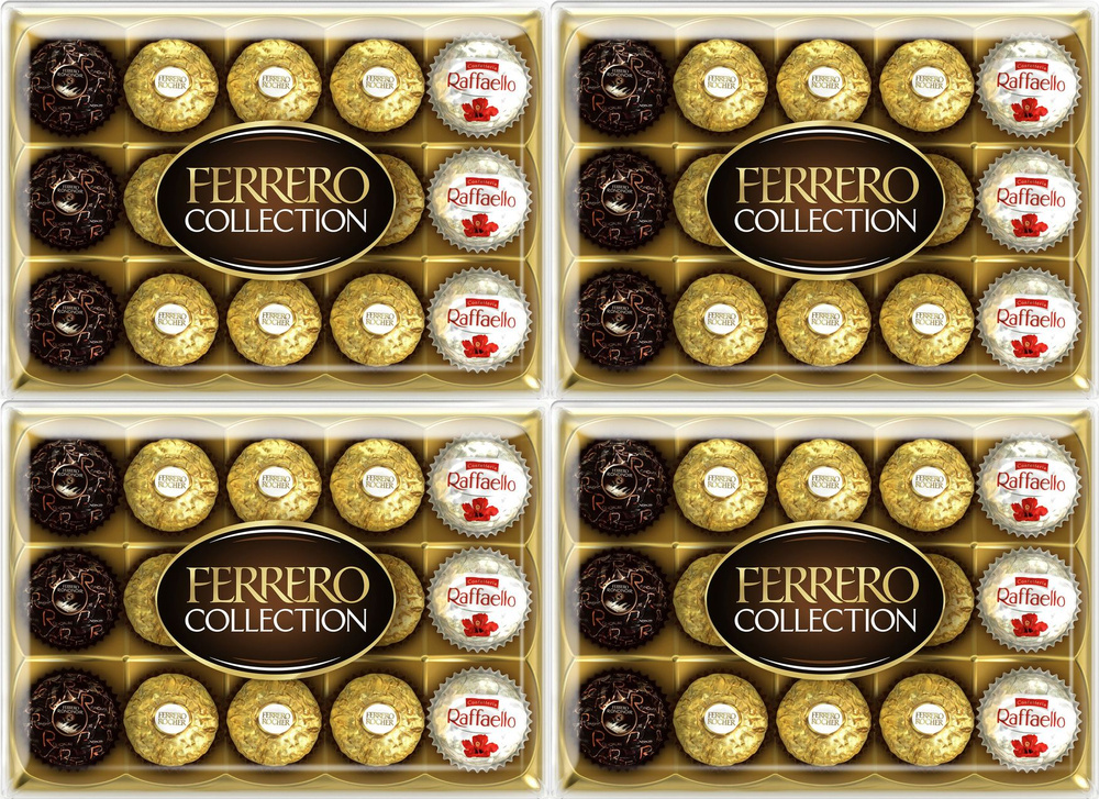 Конфеты шоколадные Ferrero Collection 172,2 г, комплект: 4 упаковки по ...
