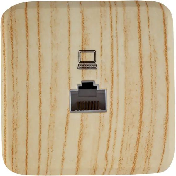 Розетка компьютерная накладная Lexman First Rj45 цвет дуб белёный купить по низкой цене в