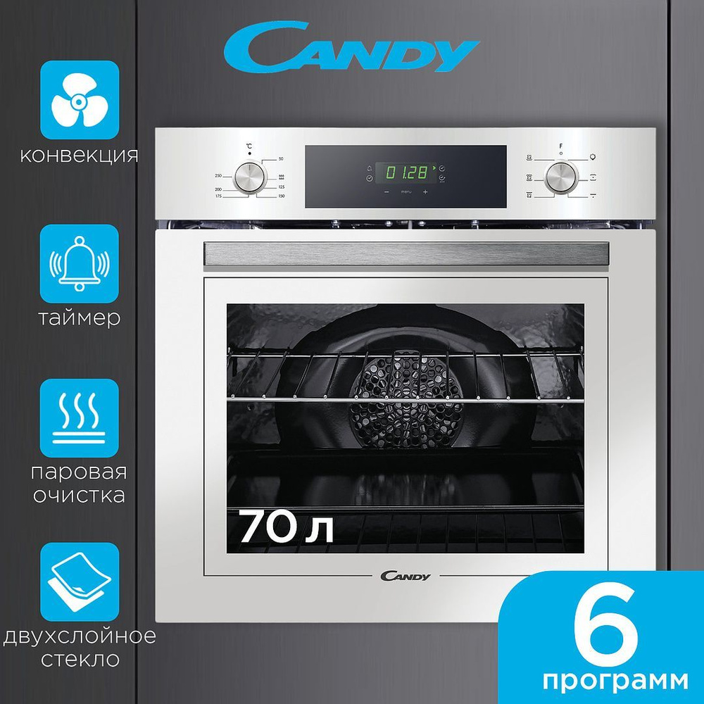 Духовой шкаф электрический встраиваемый Candy FCT615WXL духовка с ...