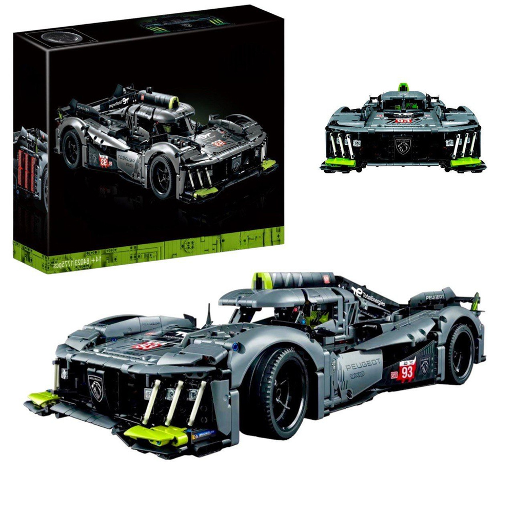Конструктор Техник набор "Суперкар Пежо Гибридный" 1775 деталей ...