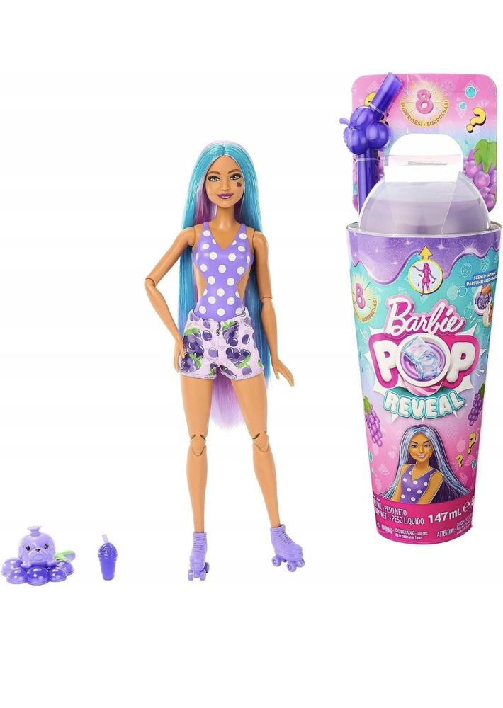 Кукла Barbie Pop Reveal Fruit Series Grape Fizz Scented Doll ...