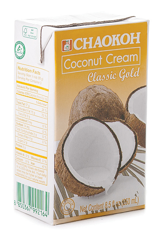 Кокосовые сливки CHAOKOH Classic Gold 21,3%, 250 мл - купить с ...