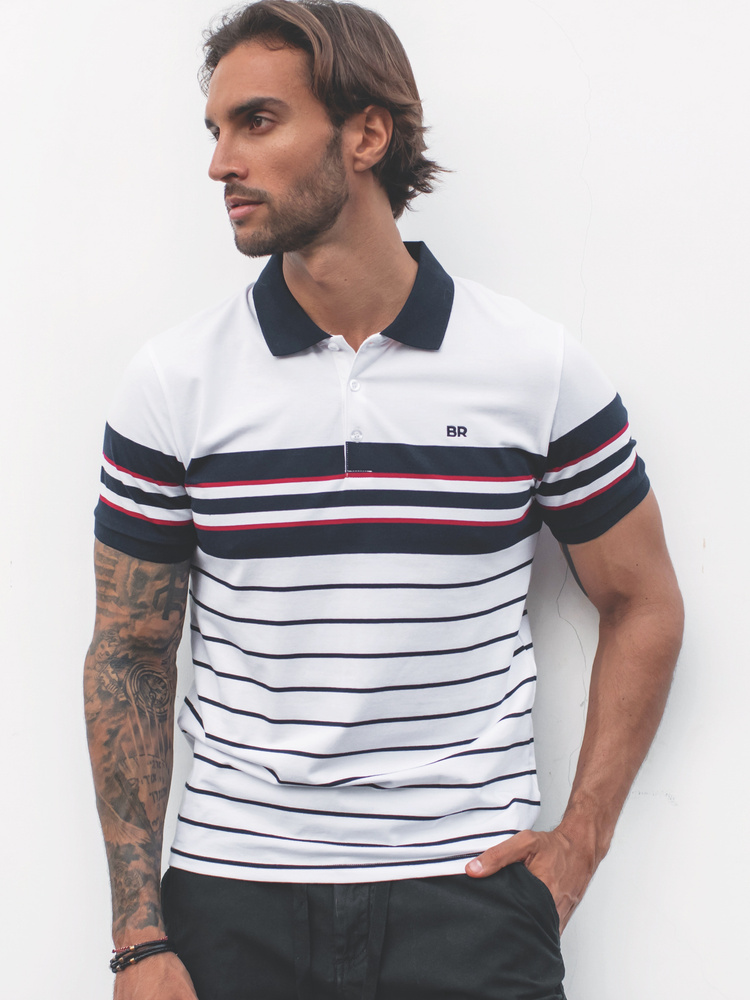 Поло Bronks, размер 52, 54, цвет белый, хлопок 90%, 10% спандекс - купить по выгодной цене в ...