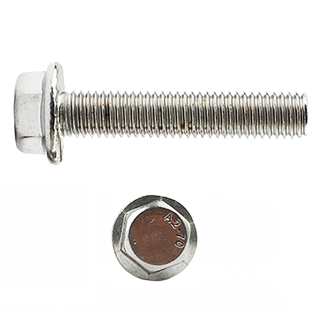 Болт M8 x , головка: Шестигранная, 6 шт - купить по выгодной цене в интернет-магазине OZON ...