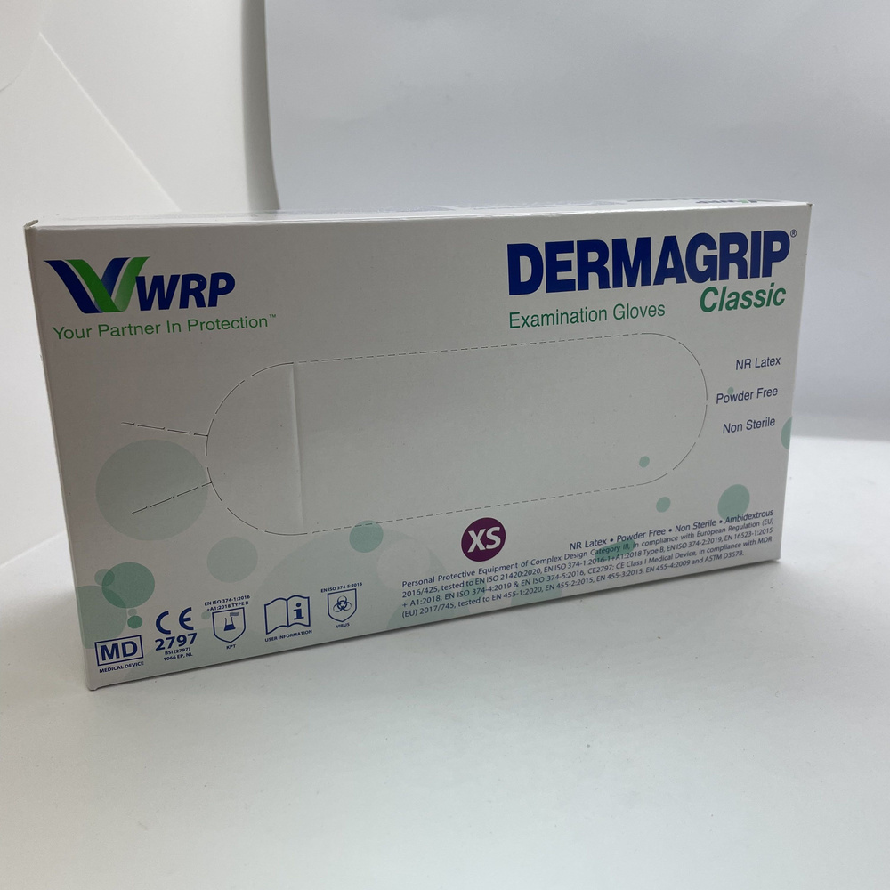 Dermagrip Перчатки гигиенические, 50, XS, Латекс - купить с доставкой ...