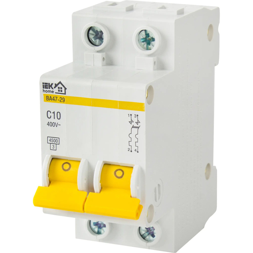Купить Автоматический выключатель IEK Home ВА47-29 1P N C10 А 4.5 кА по ...