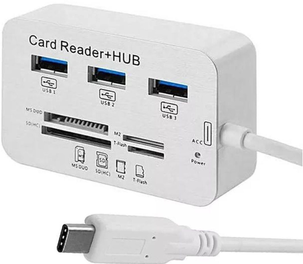 Usb хаб картридер Hub Usb Type C 3 0 3 1 3xusb Ms Duo Sd Hc M2