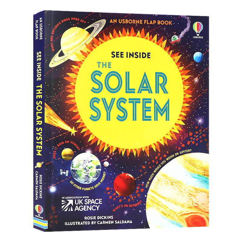 Usborne See Inside The Solar System Cardboard Flip Book Children's ...