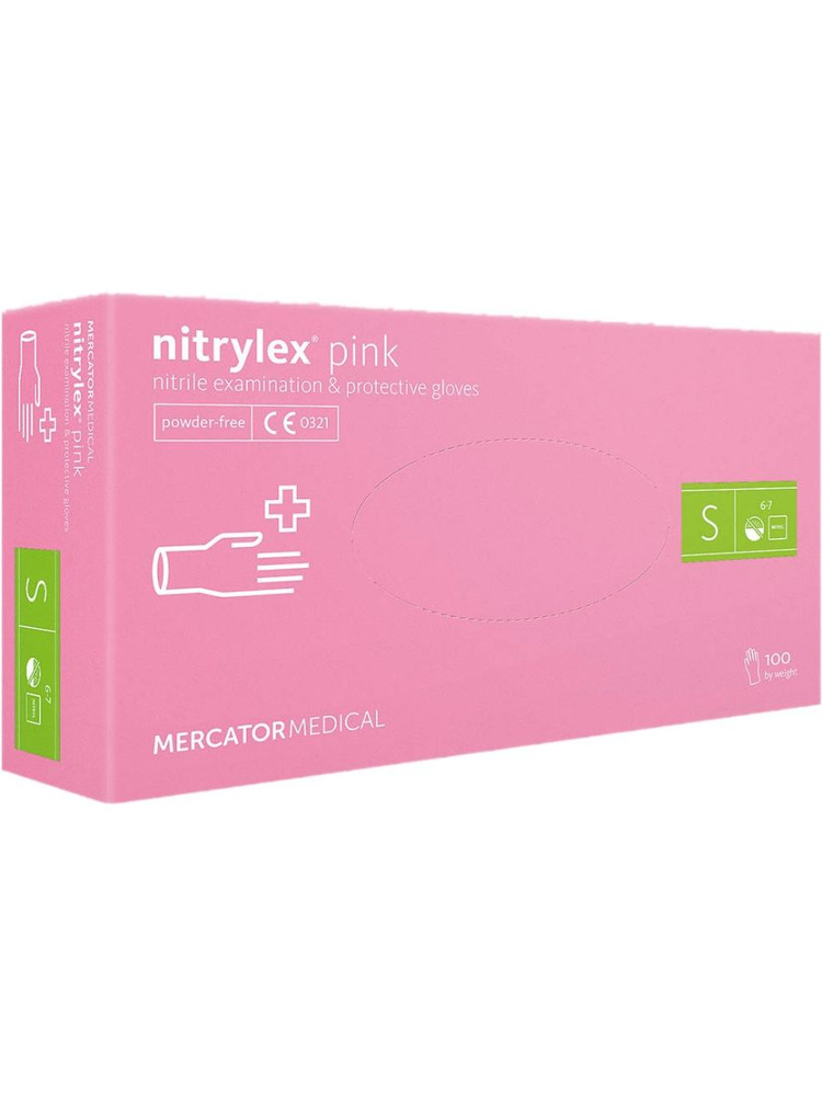 Перчатки медицинские Mercator Medical, розовый - купить с доставкой по ...