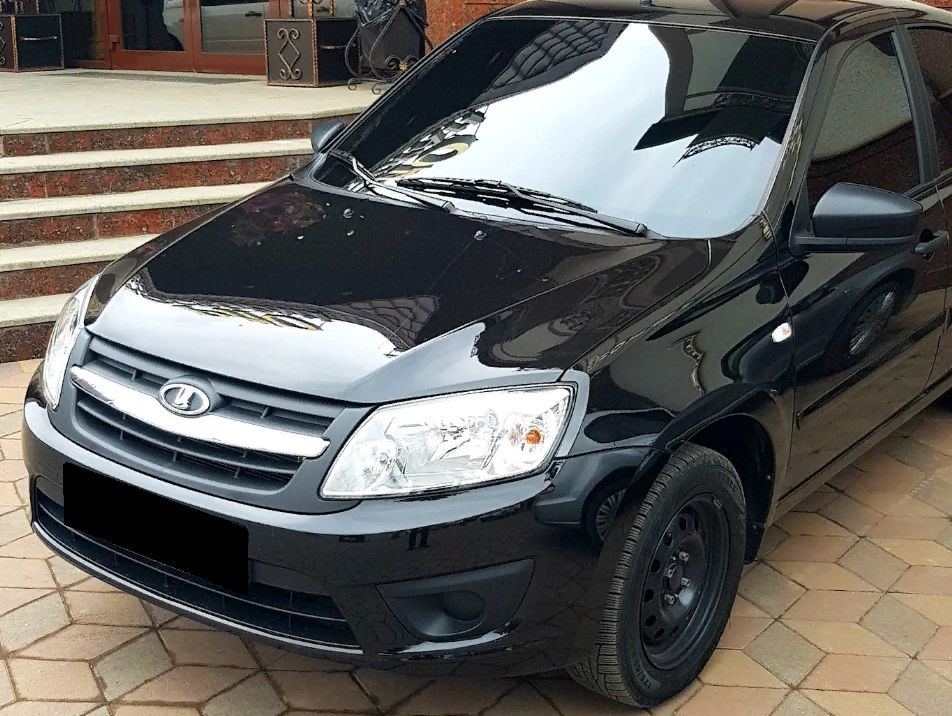 Бампер передний LADA Granta (ЛАДА Гранта) ВАЗ 2191 Лифтбек ЧЕРНАЯ ...
