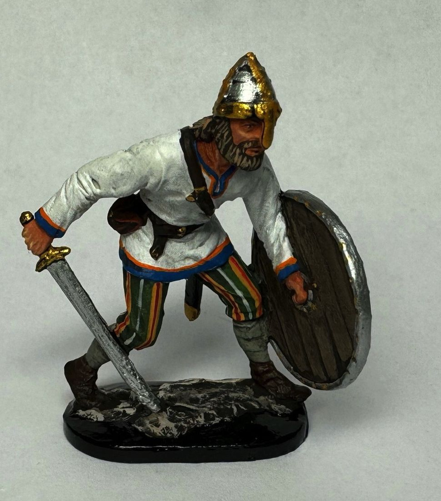 Солдатик оловянный окрашенный Викинг с мечом Викинги Масштаб 1:32 (54 мм) - купить по выгодной ...