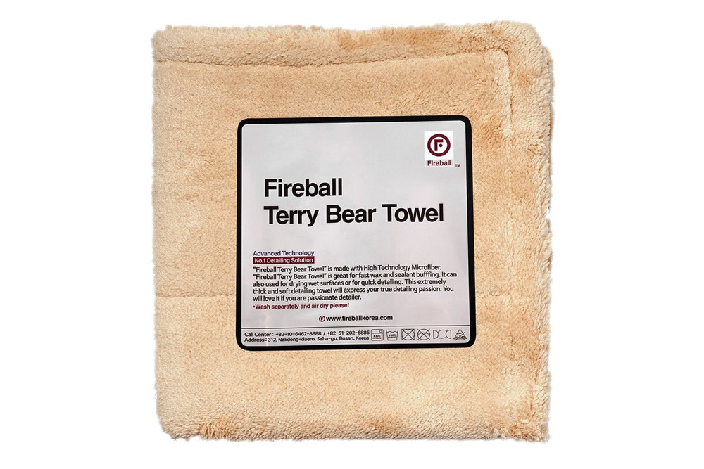 Микрофибра плюшевая без краев 40x80 Terry Bear Buffing Towel 800 gsm ...
