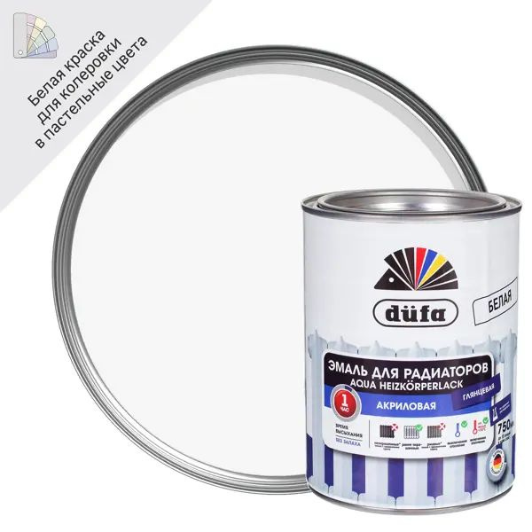Краска HozblockRF Эмаль для радиаторов Dufa Aqua-Heizkorperlack цвет ...