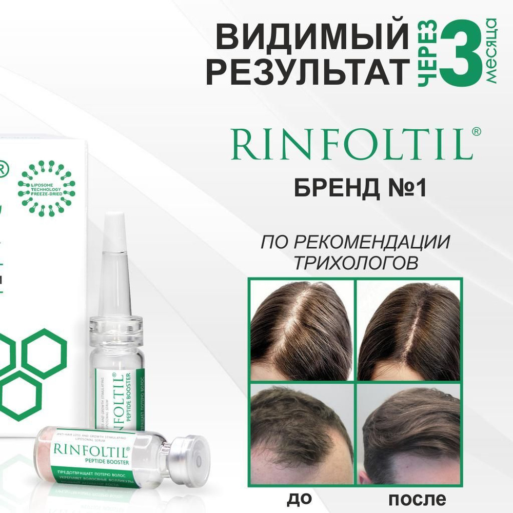 Ампулы для волос Сыворотка от выпадения и для роста волос РИНФОЛТИЛ ...