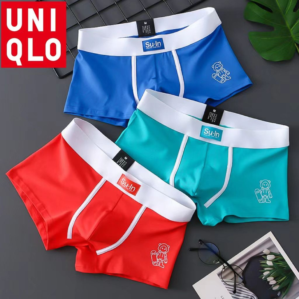 Трусы брифы Uniqlo, 3 шт - купить с доставкой по выгодным ценам в интернет-магазине OZON ...