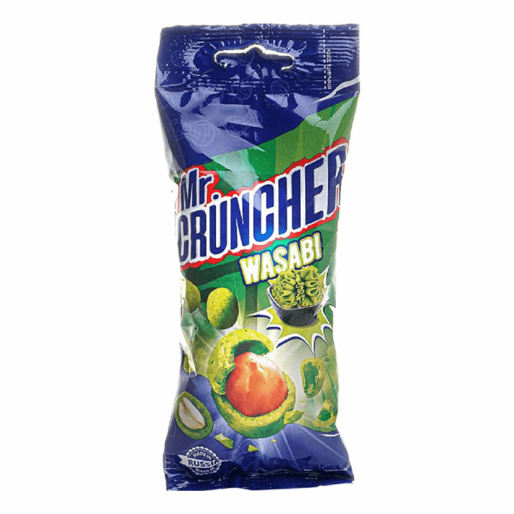 Упаковка 22 пачки Арахис Mr.Cruncher в хрустящей корочке Васаби 60г ...