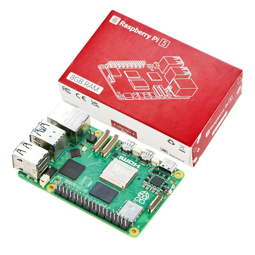 Raspberry Pi 5, системная плата Arm Python 8 ГБ, программируемая PCIe ...