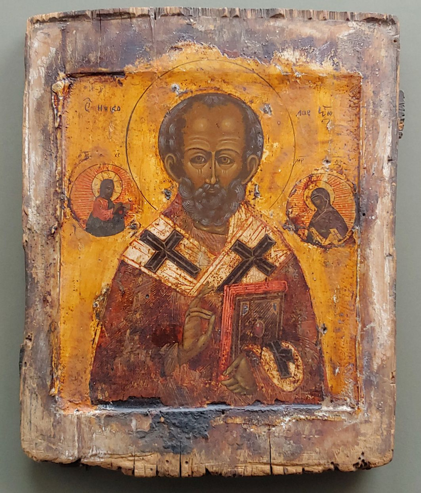 17 век. Святой Николай Угодник, икона, двойной ковчег купить по низким ...