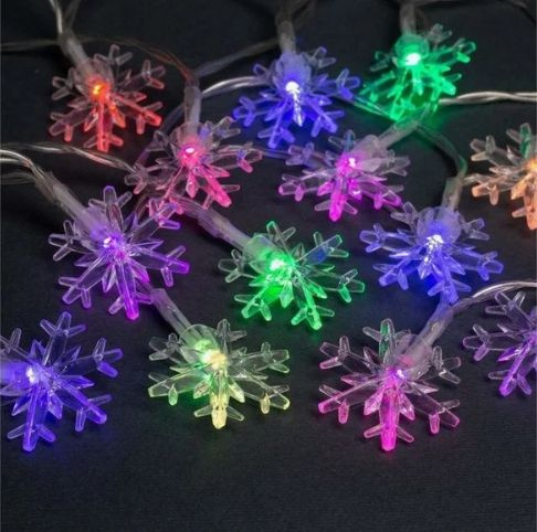 Гирлянда светодиодная Снежинки/Новогодние гирлянды с питанием от USB ...